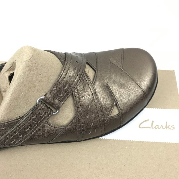 Clarks | Shoes | Clarks Leather Slip On Shoes Ashland Spin Pewter ...